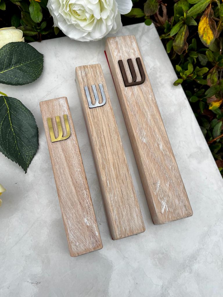 White Oak+ Silver Shin – A&S Mezuzot