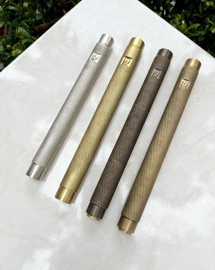 Nickel Brass Knurling Design – A&S Mezuzot