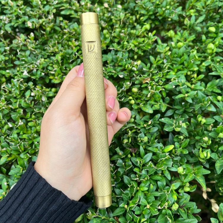 Light Brass (Gold) Knurling Design – A&S Mezuzot